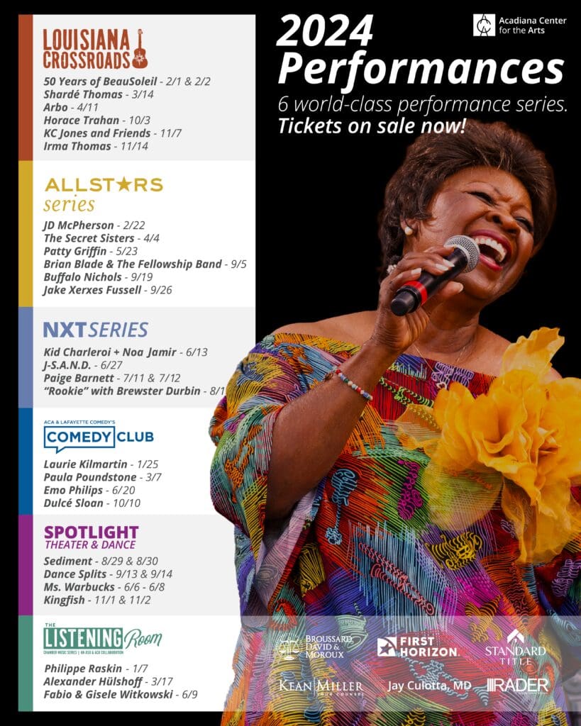 Performances - acadianacenterforthearts.org